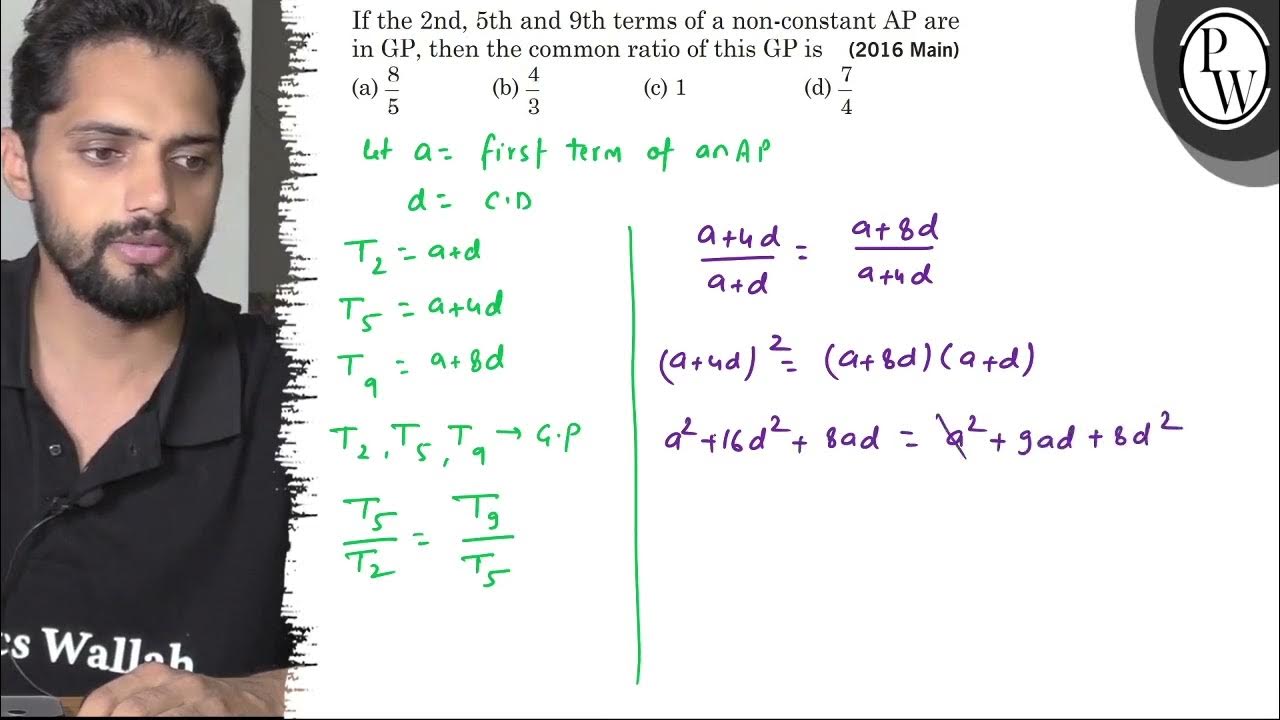 if-the-2-nd-5th-and-9-th-terms-of-a-non-constant-ap-are-in-gp-then