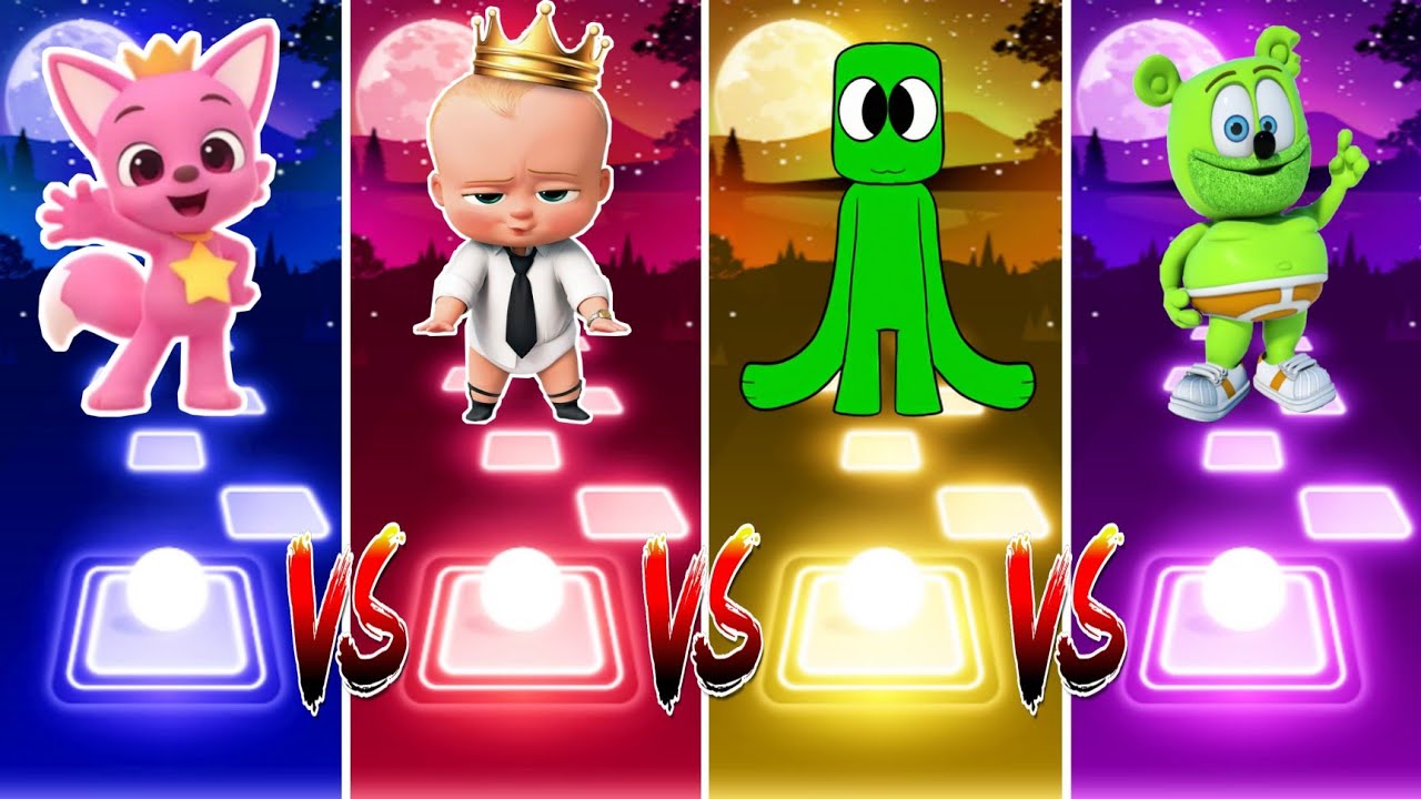 Pinkfong - Boss Baby - Rainbow Friends - Gummy Bear | Tiles Hop Edm ...