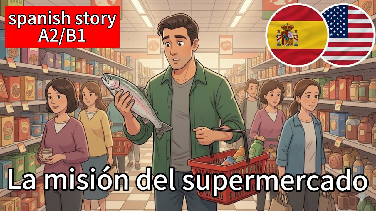 🇪🇸 SHORT SPANISH LISTENING PRACTICE (A2/B1) 🇪🇸 Learn spanish easy: La ...