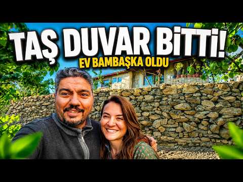 Yeni Taş Duvarımız BİTTİ! Köy Evimizin Görüntüsü Tamamen Değişti
