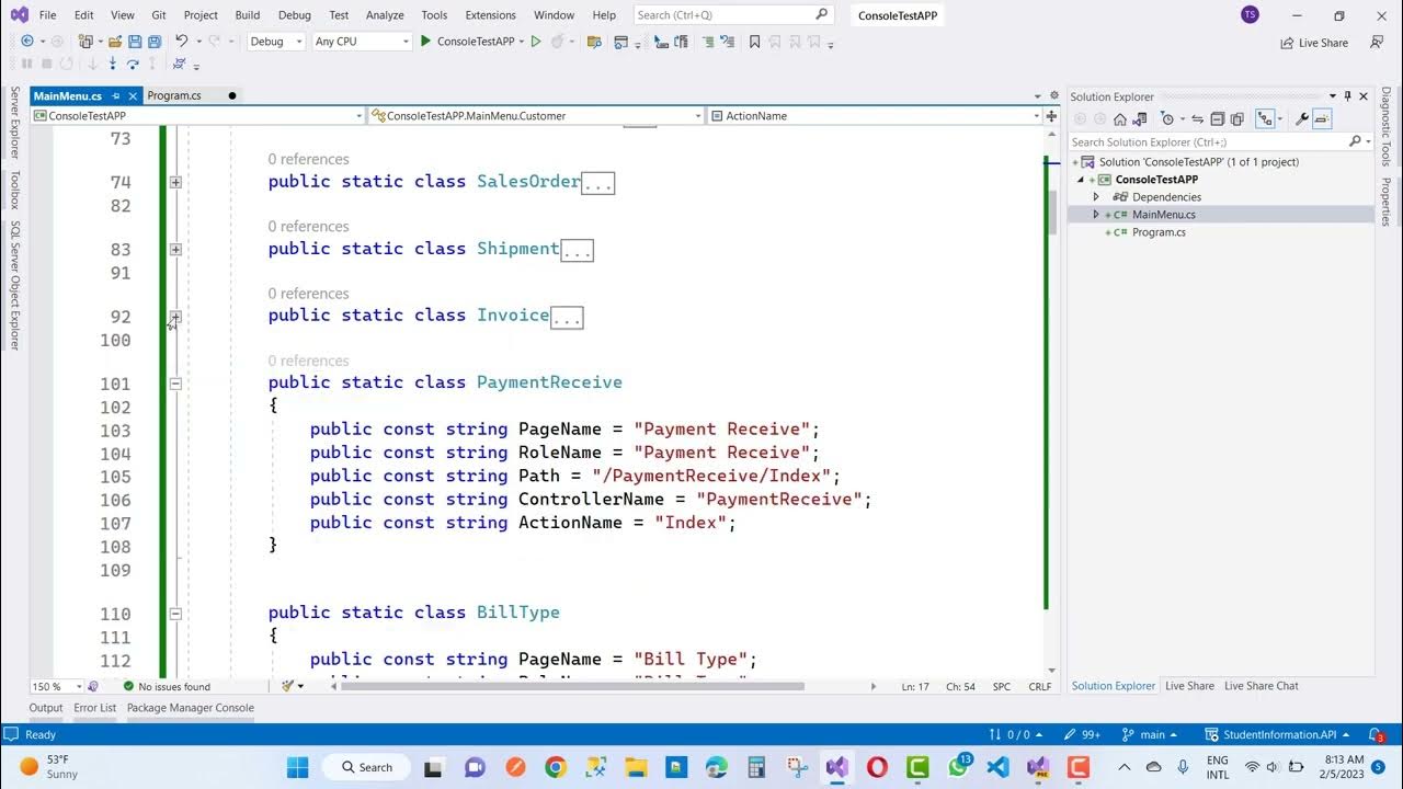 Get Nested Classes Property in C# | ASP.NET CORE to Generate Roles for Application - YouTube