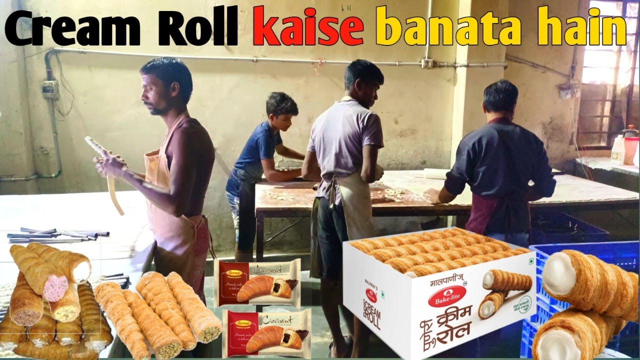 Cream roll kaise bante hai|Cream Roll Making Process|Bakery My Love ...