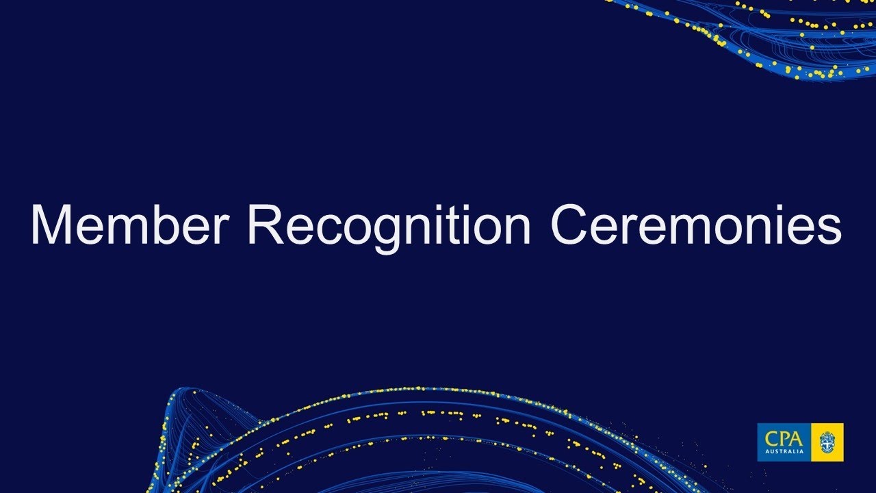 CPA Australia Member Recognition Ceremonies - YouTube
