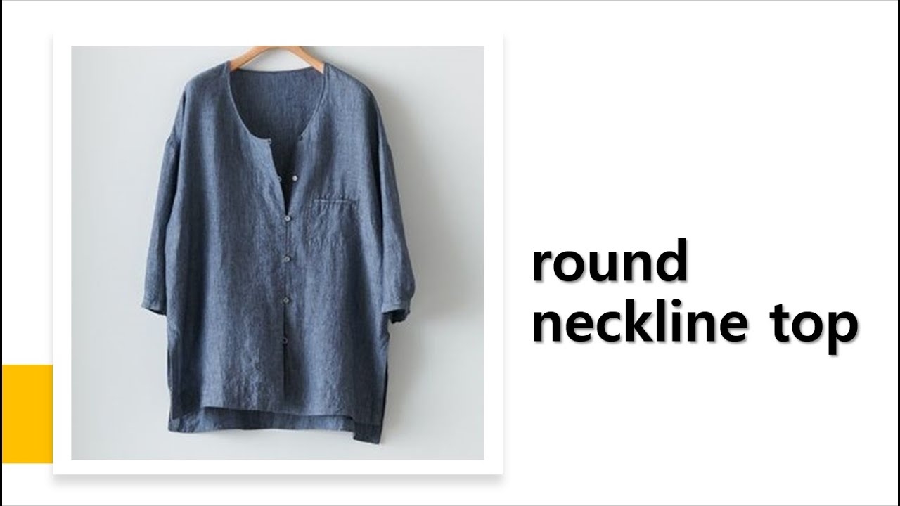 230403341-1)round neckline top/pattern,라운드 네크라인 상의/패턴 - YouTube