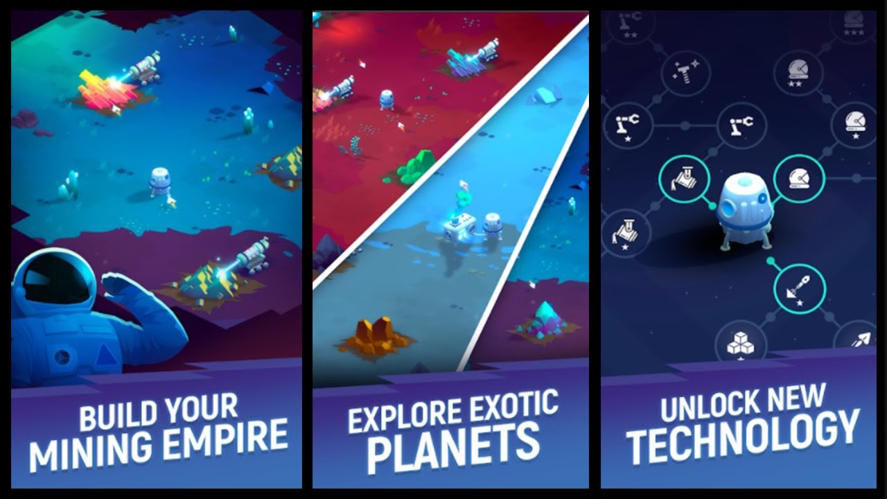 Jogo de Conquistar Planetas Para Celular ExoMiner - Idle Miner ...