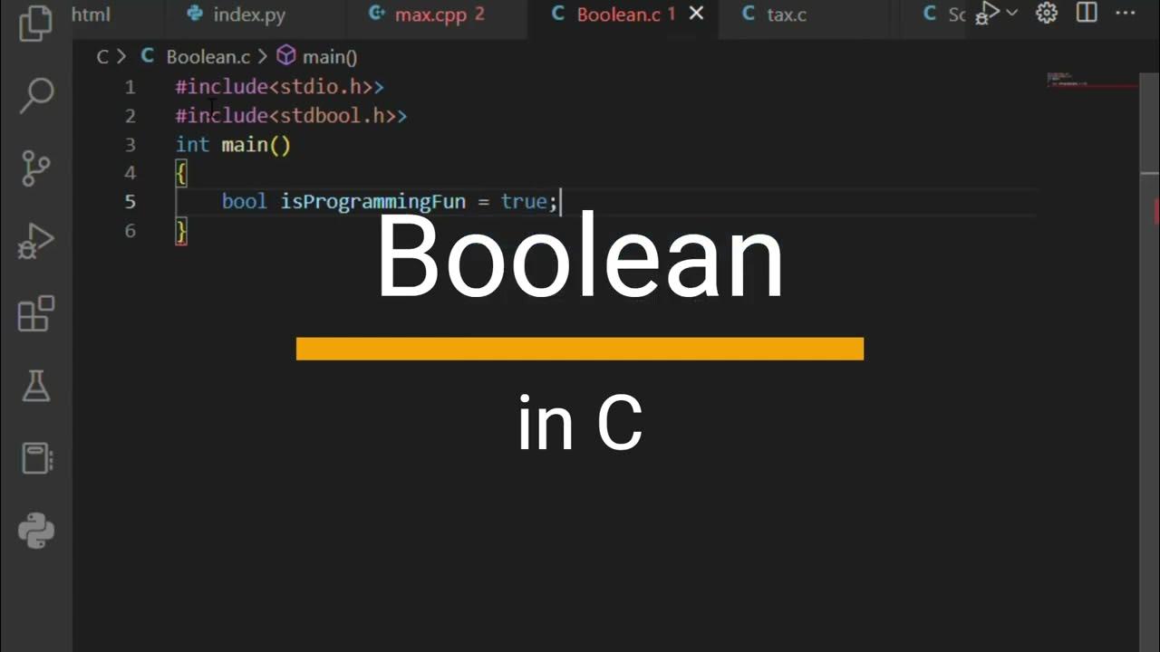 Boolean in C - YouTube