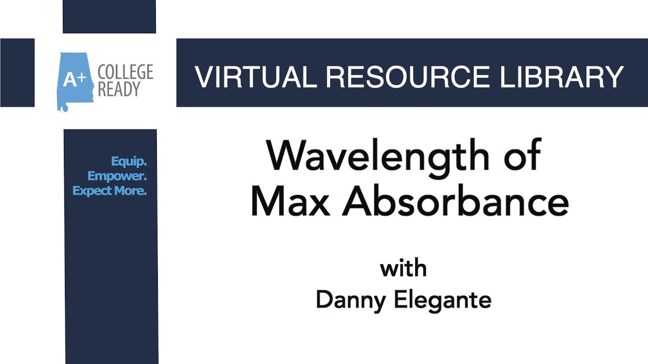 Wavelength of Max Absorbance - YouTube