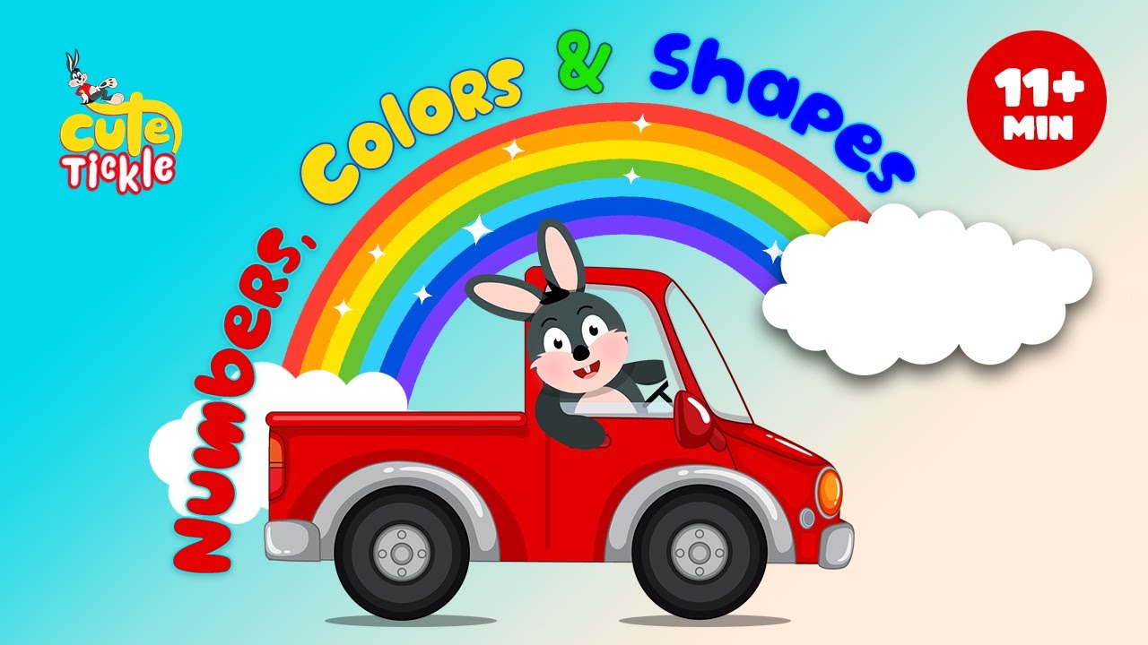 Learn Colors, Numbers & Shapes for Toddlers & Preschoolers | Cute ...