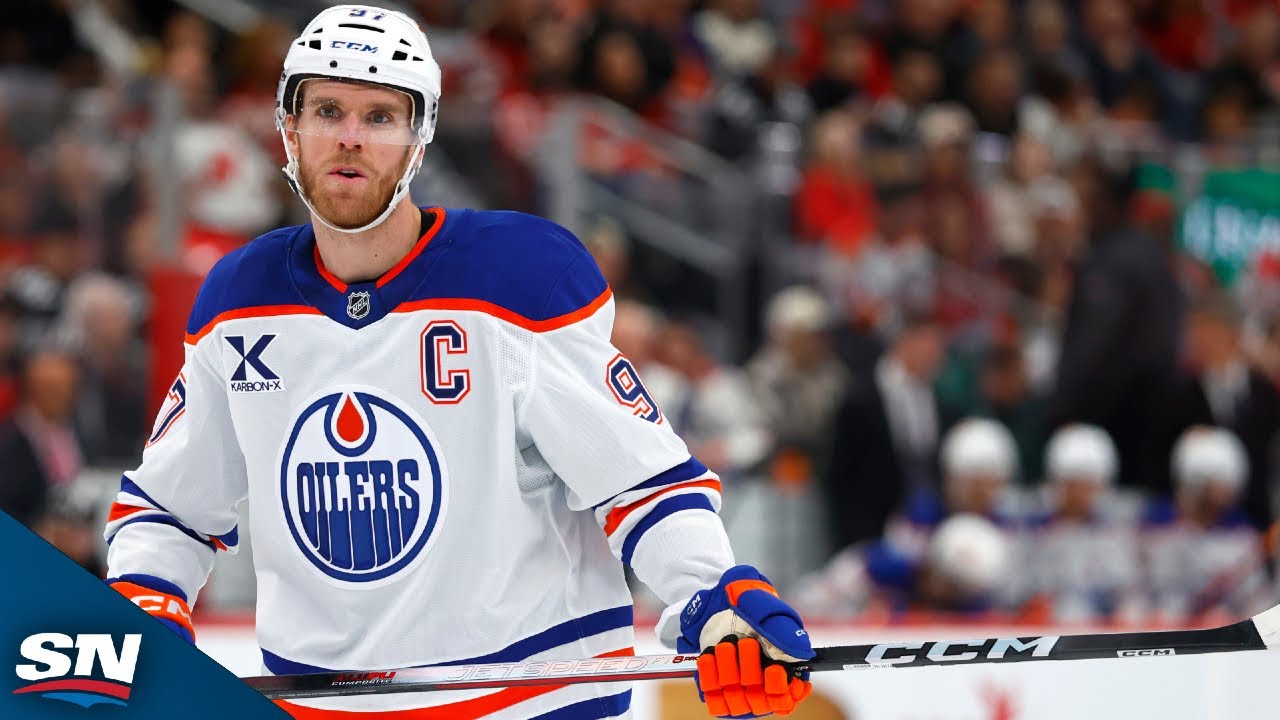 Oilers' Connor McDavid Tees Up Jack Roslovic For His 1,100th Career ...