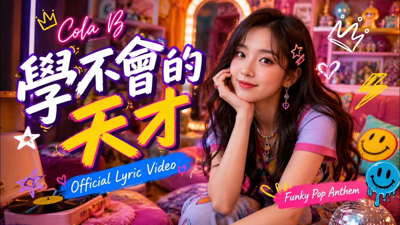Cola B - 學不會的天才 (Official Lyric Video) | Funky Pop Anthem for the ...