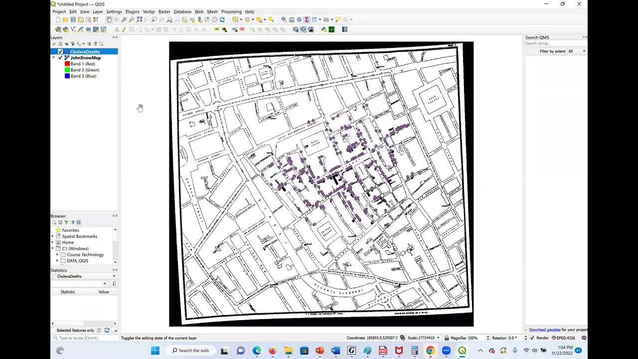 Public Health Geographic Information Systems: Remap John Snow's Cholera Death Dataset using QGIS ...