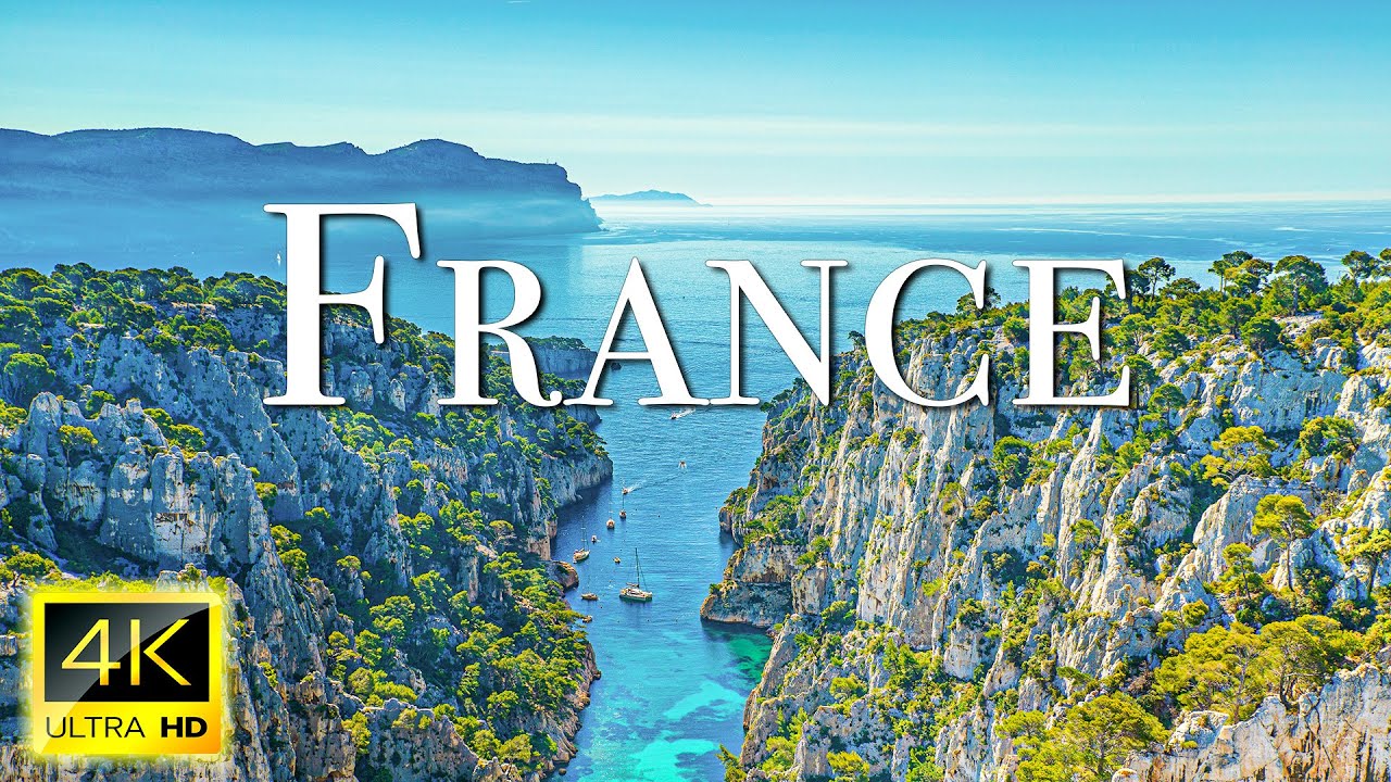FLYING OVER FRANCE (4K UHD) - Calming Music With Scenic Nature Film (4K ...