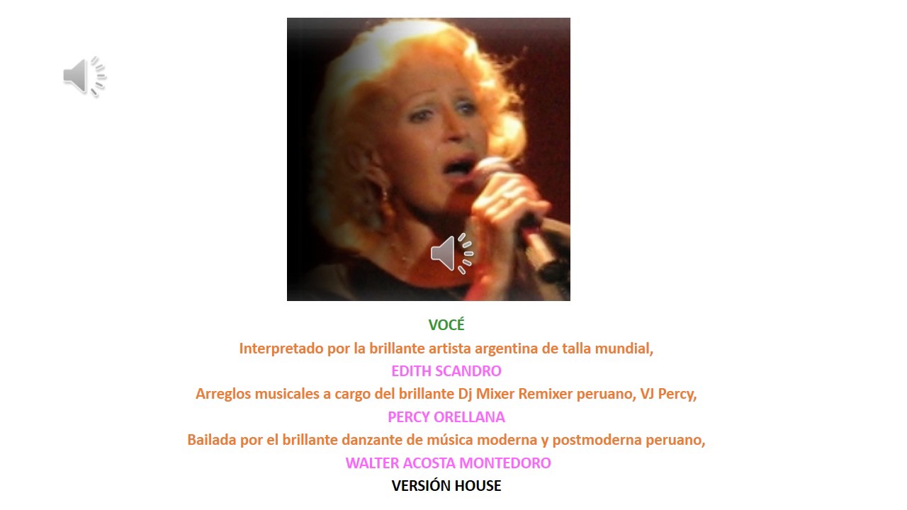 VOCÉ - EDITH SCANDRO/VJ PERCY/WALTER ACOSTA MONTEDORO - VERSIÓN HOUSE ...