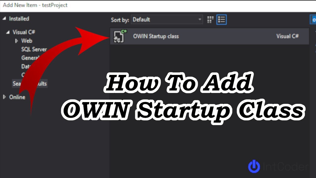 How To Add Owin Startup Class Aspnet Youtube 4425