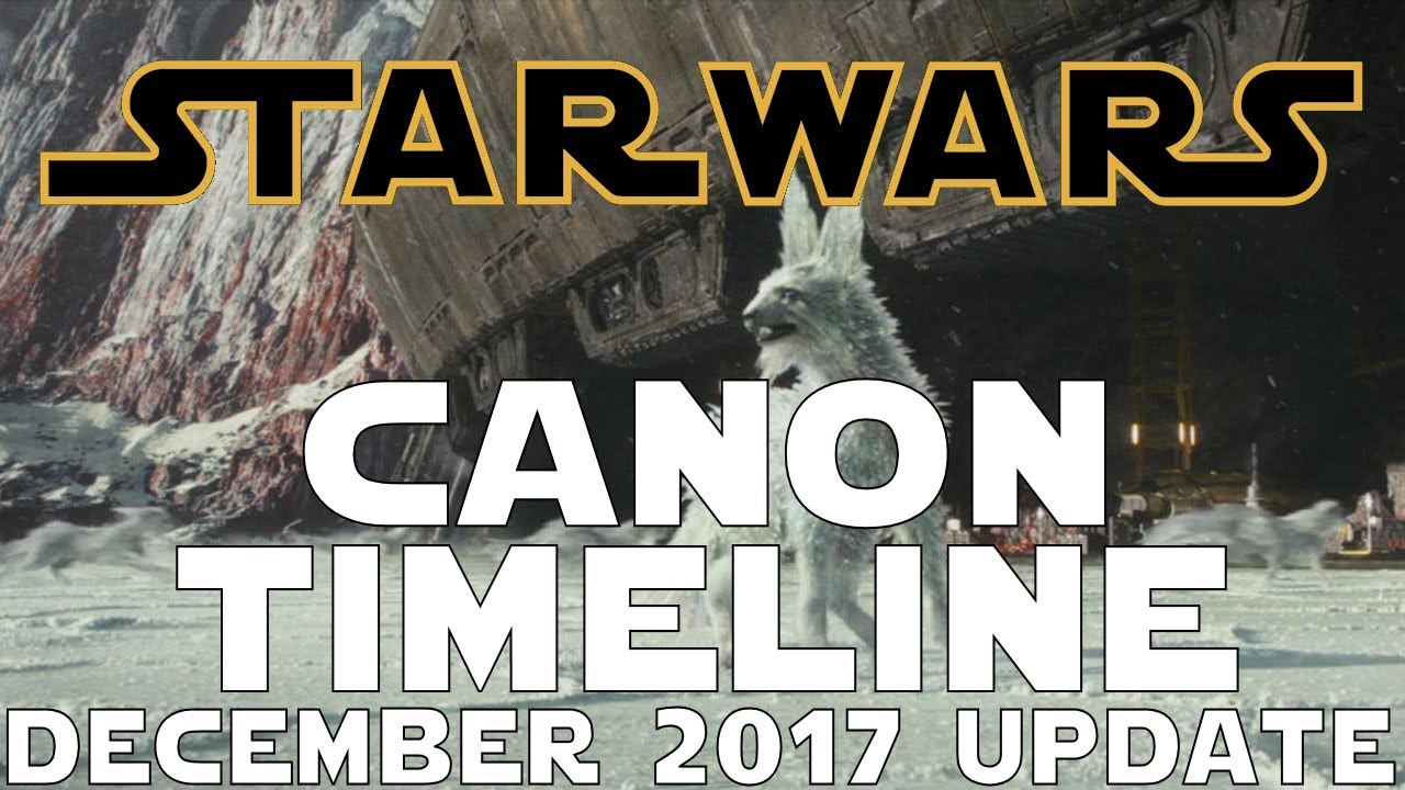 Star Wars Canon Timeline Update: December 2017 - YouTube