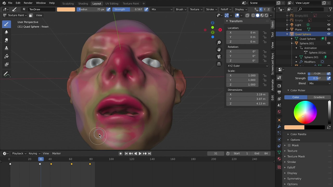 3d animation class#4 textures - YouTube