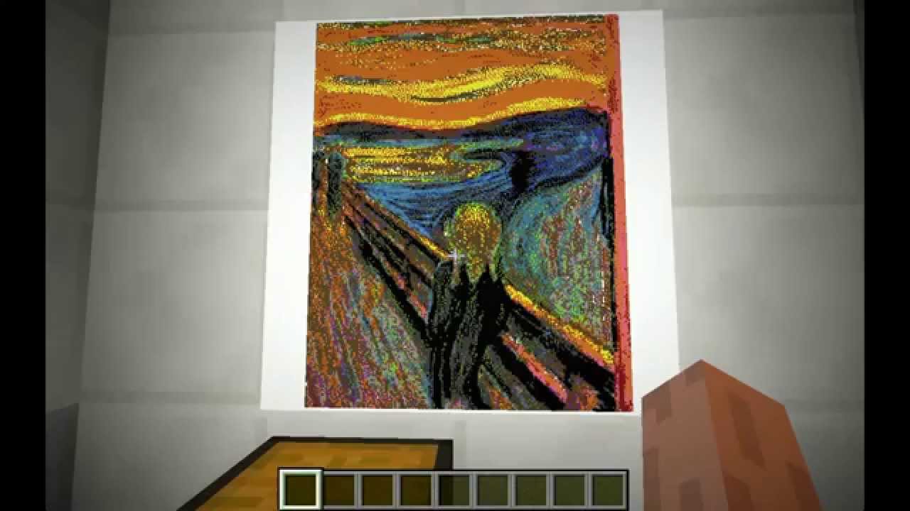 Art Museum Including a Recreation of The Mona Lisa in Minecraft - YouTube