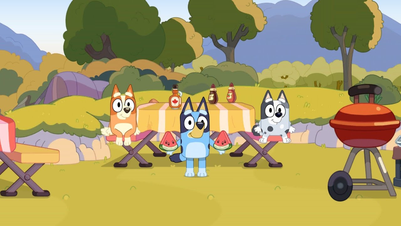 Bluey’s Watermelon Party at Camping Time | Fun Camping Adventure - YouTube