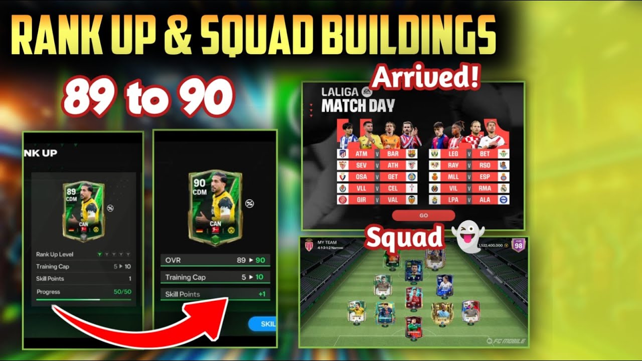 Player Rank Up And Team Building In EA Fc Mobile | LALIGA Comes , Pack ...