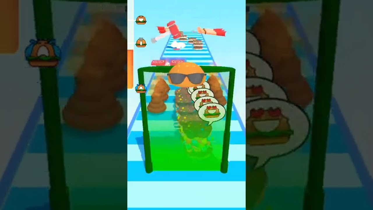 hamburger stack ios android kids game's - YouTube