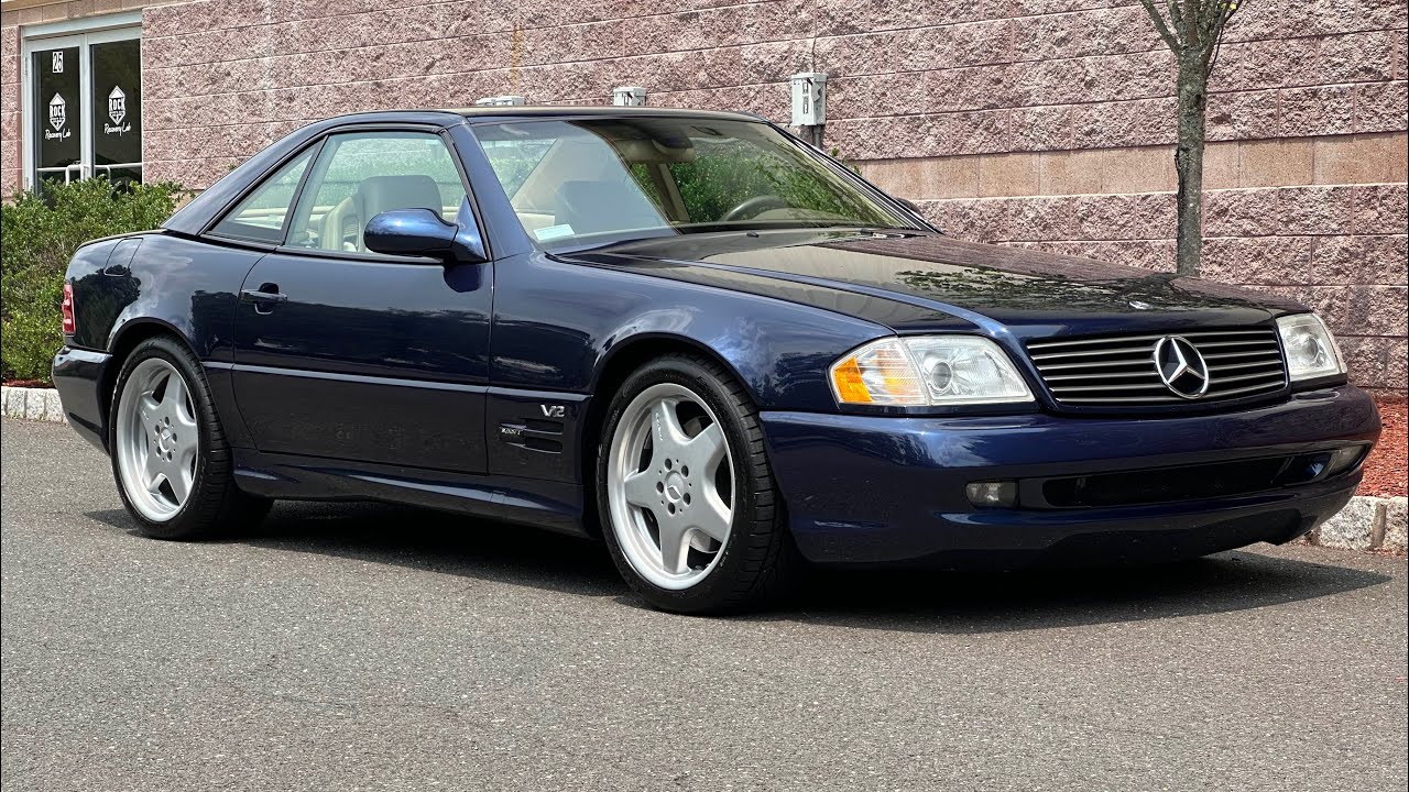 2000 Mercedes-Benz SL600 Sport V12 Azure Blue walk around video 7/17/23 ...