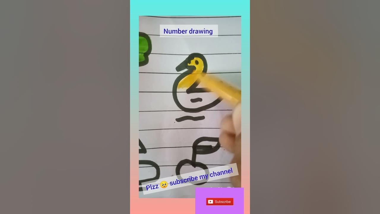 how to draw pictures using numbers 1 to 9|| number drawing || number ...