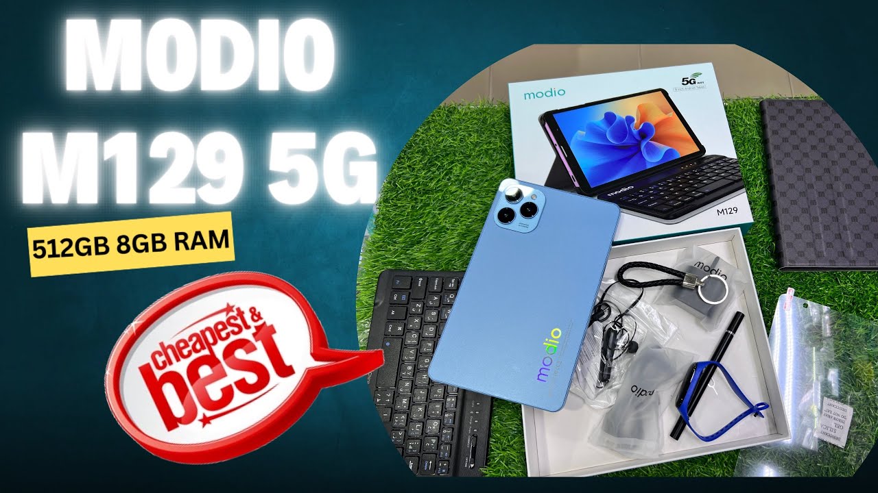 modio m129 5g tablet | modio cheapest tablet 5g 512gb 8 gb ram - YouTube
