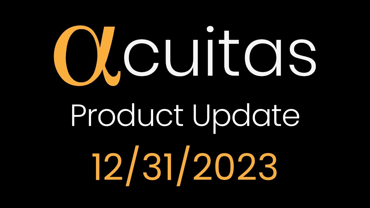 Acuitas 12-31-2023 Update - YouTube