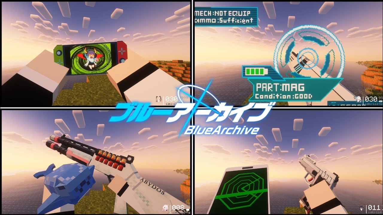 TACZ X Blue Archive Gun Pack Mods For Minecraft Java 1.20.1 - YouTube