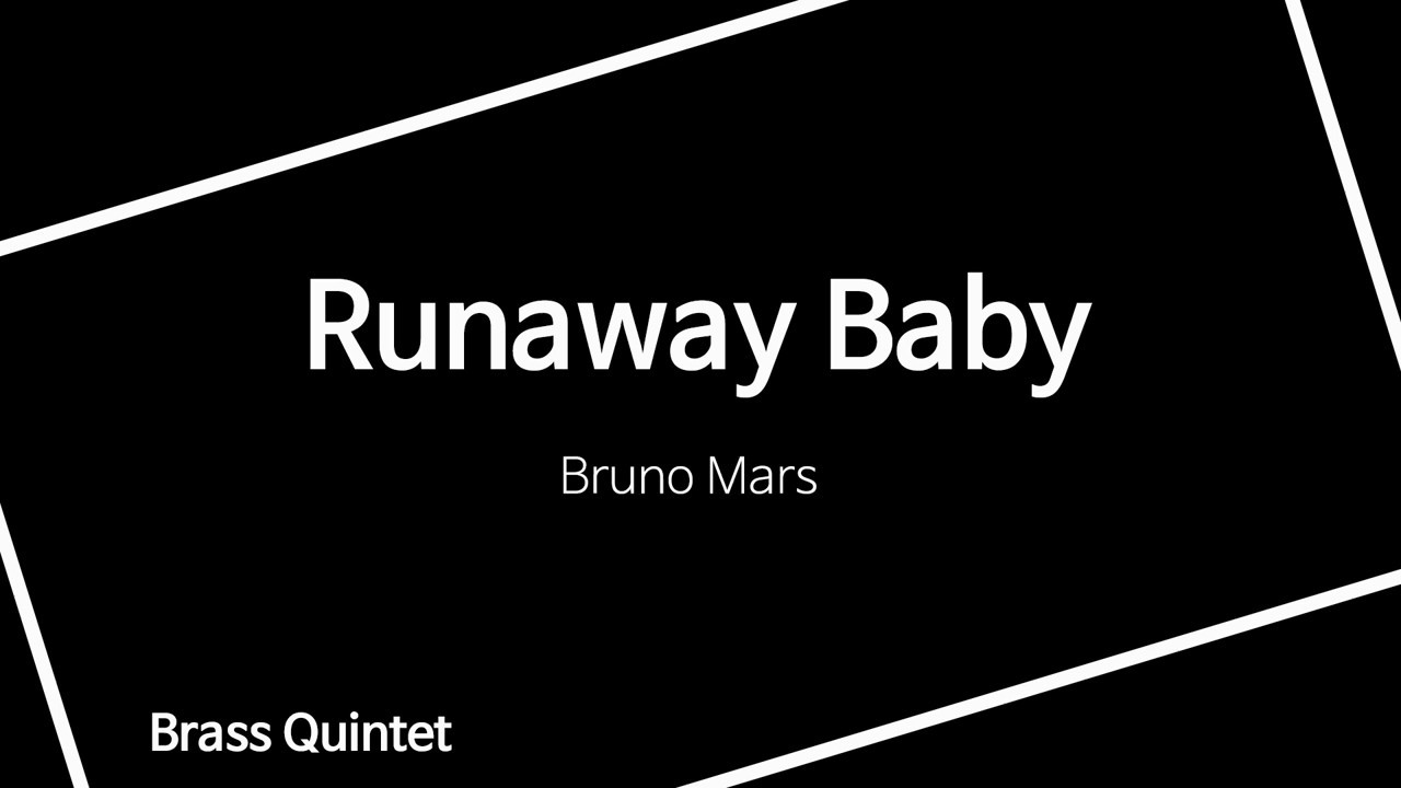 Runaway Baby - Bruno Mars / Brass Quintet Score (Muze Score) - YouTube