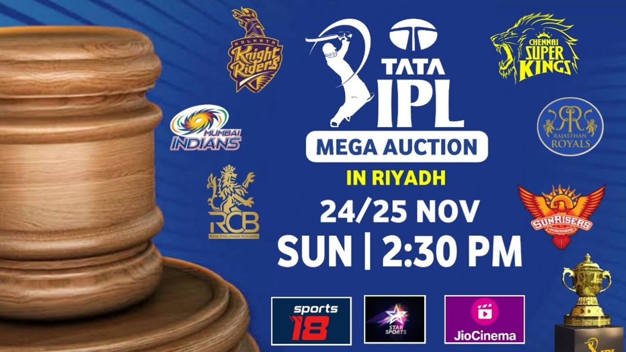 IPL 2025 : Mega Auction Date & Time After Retention | Mega Auction 2025 ...