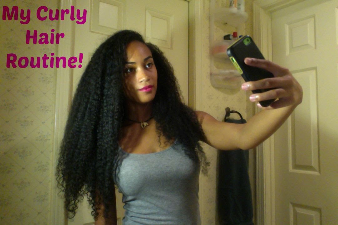 My Curly Hair Routine! - YouTube