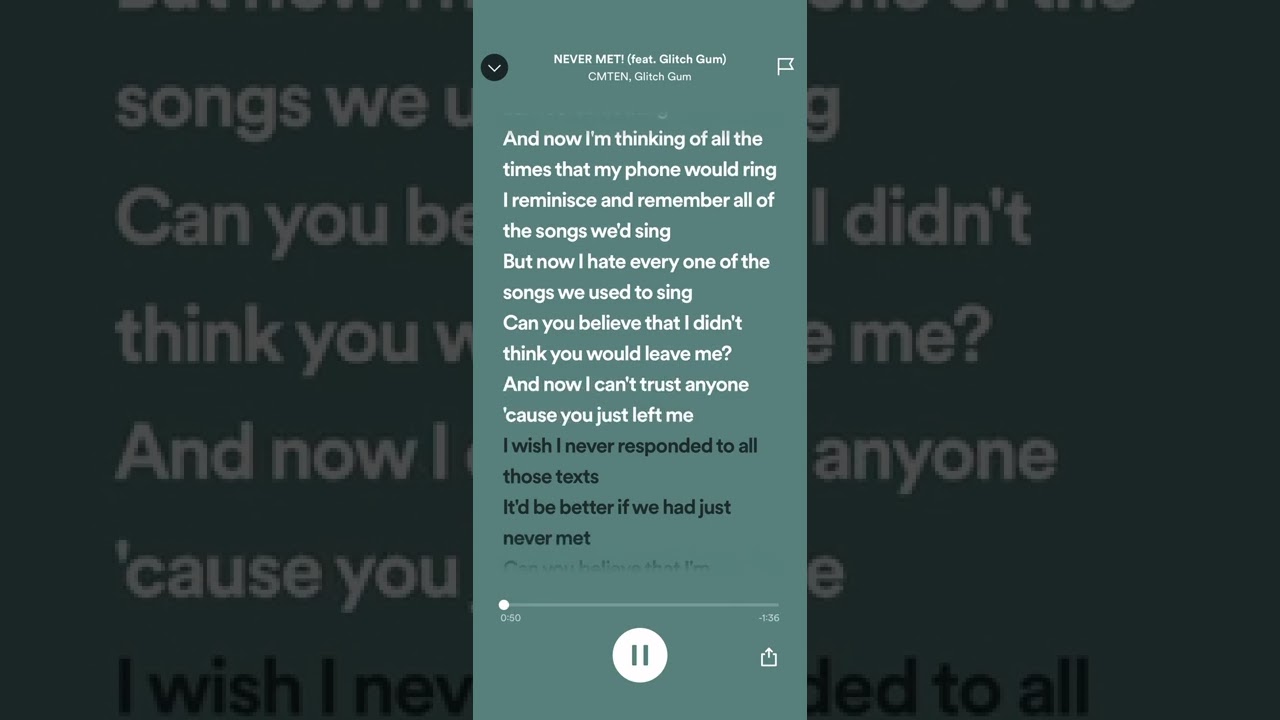 NEVER MET! by CMTEN-sped up with lyrics - YouTube