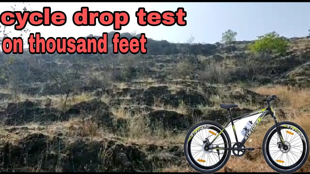 throwing cycle on mountain ( cycle drop test) - YouTube