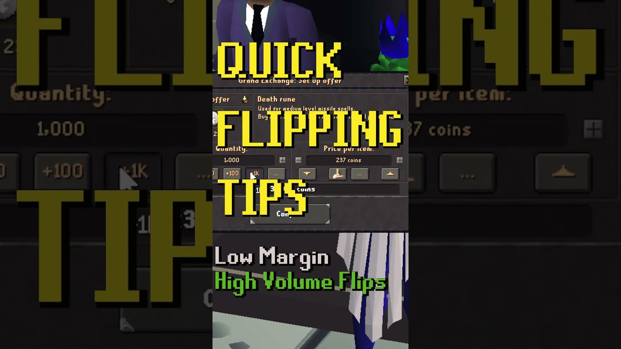 OSRS Flipping Tips: High Volume Low Margin Items | Low Risk F2P ...