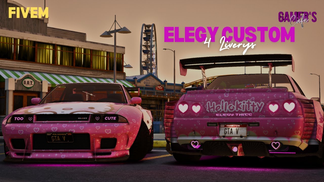 Elegy Custom Tos Fivem Ready 4 Livery Gamer's Cafe - YouTube