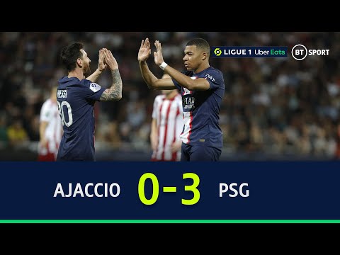 Ajaccio vs PSG (0-3 ) | Messi and Mbappe combine in devastating style! | Ligue 1 Highlights