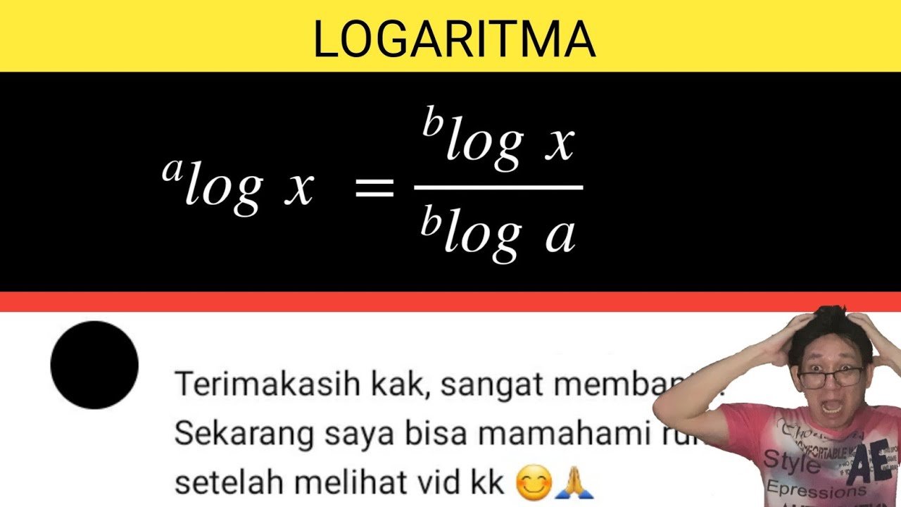 🔴[LOGARITMA]🔴a log x= b log x/ b log a - YouTube