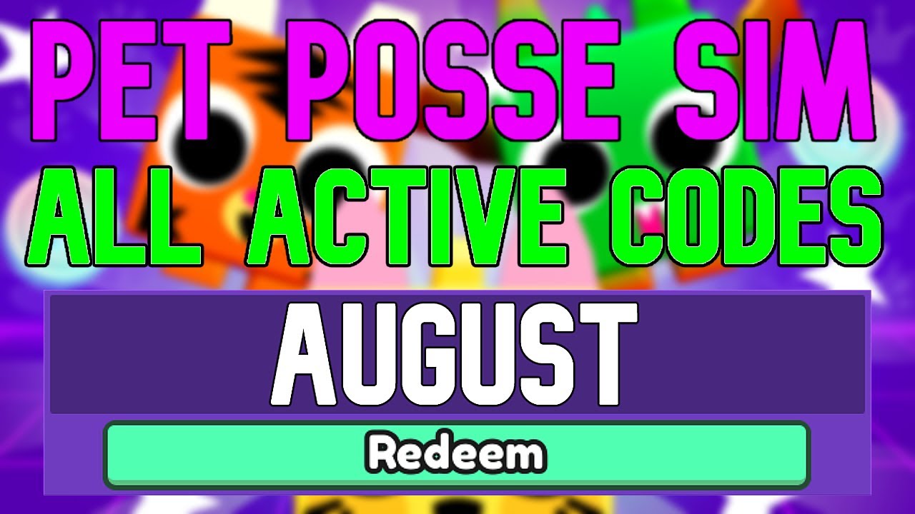 All New August 2022 Codes for ️Pet Posse Simulator ROBLOX WORKING Pet ...