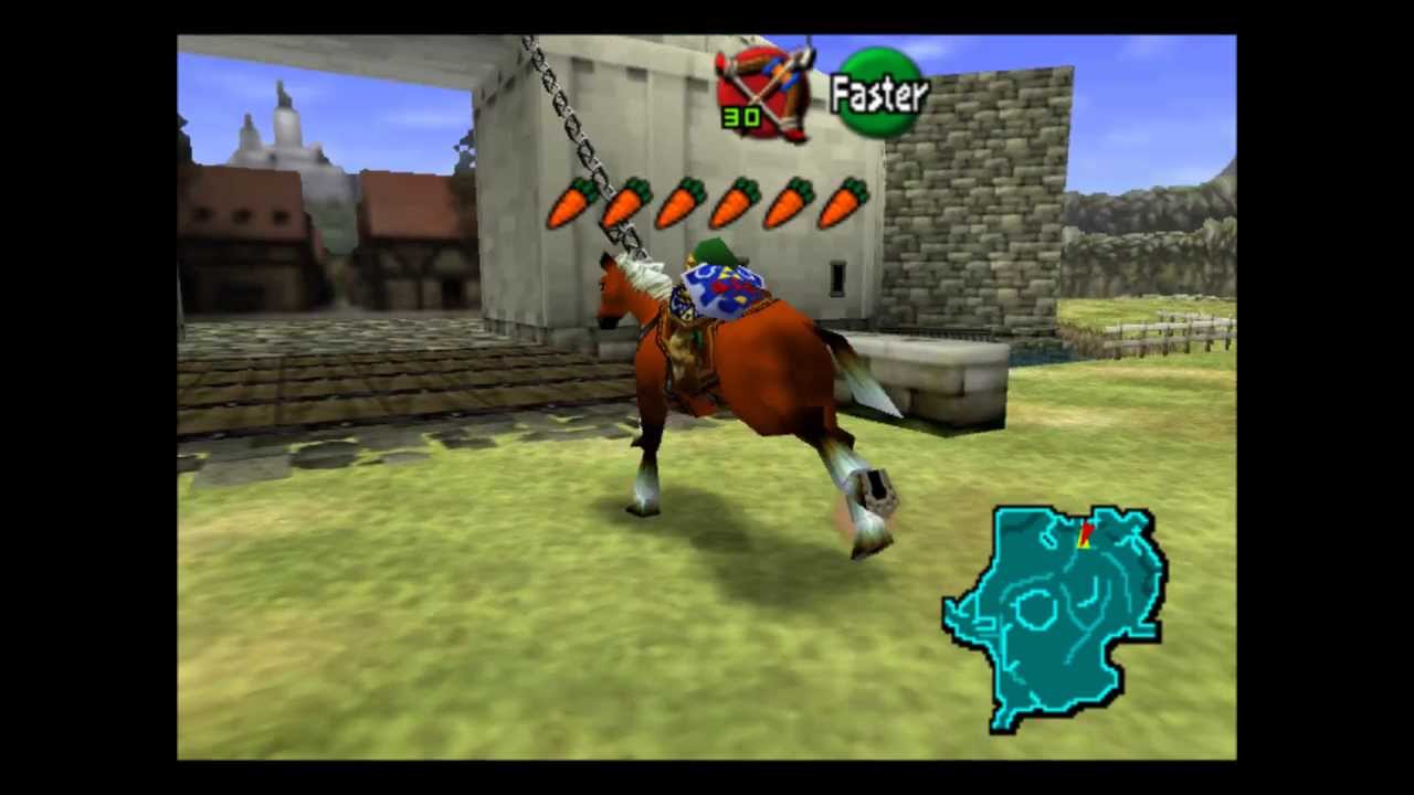 Young Link Riding Epona to Town! - YouTube