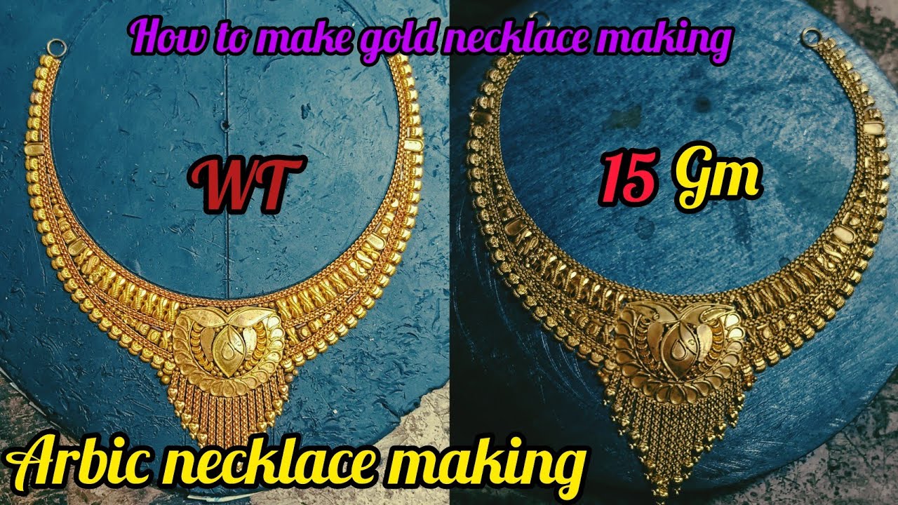 24k gold necklace making | how gold necklace is made | jewellery Making ...