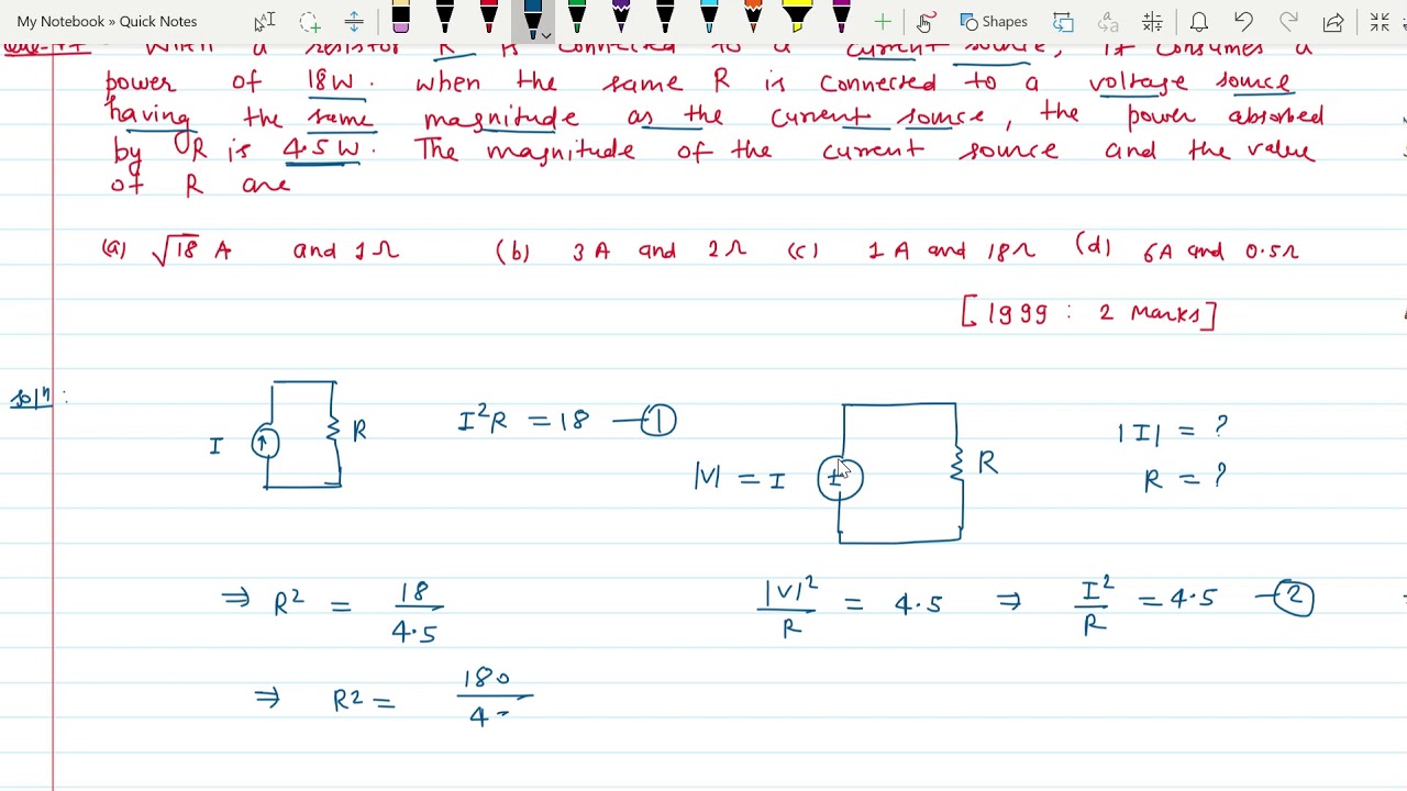 Gate previous years questions | #24 | network theory | Gate-2021 | IES ...