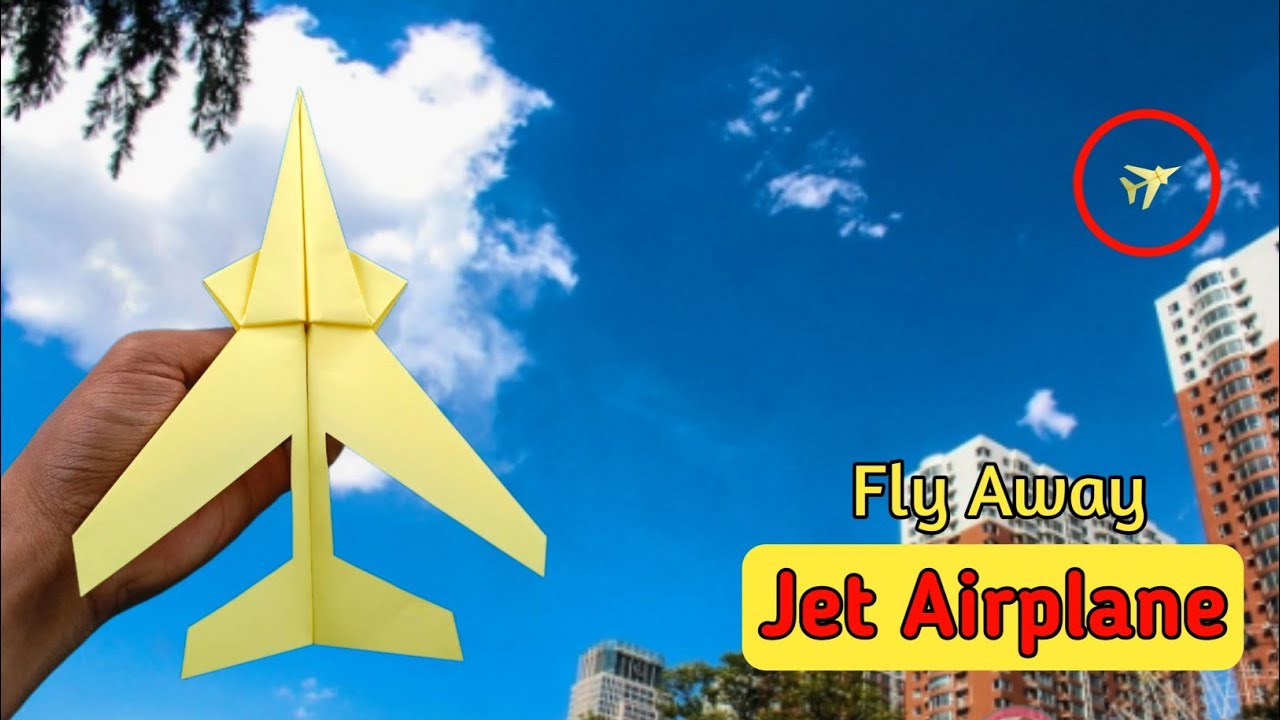 how to fold paper jet airplane - that fly away - YouTube