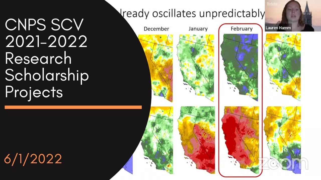 CNPS SCV 2021-2022 Research Scholarship Projects - YouTube