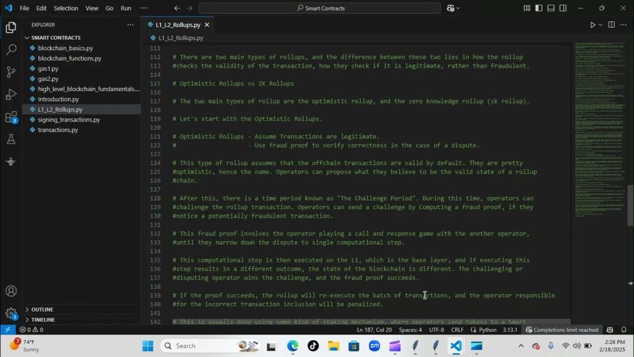 Python Papi / Smart Contracts - L1's, L2's, and Rollups - Day 3 - YouTube
