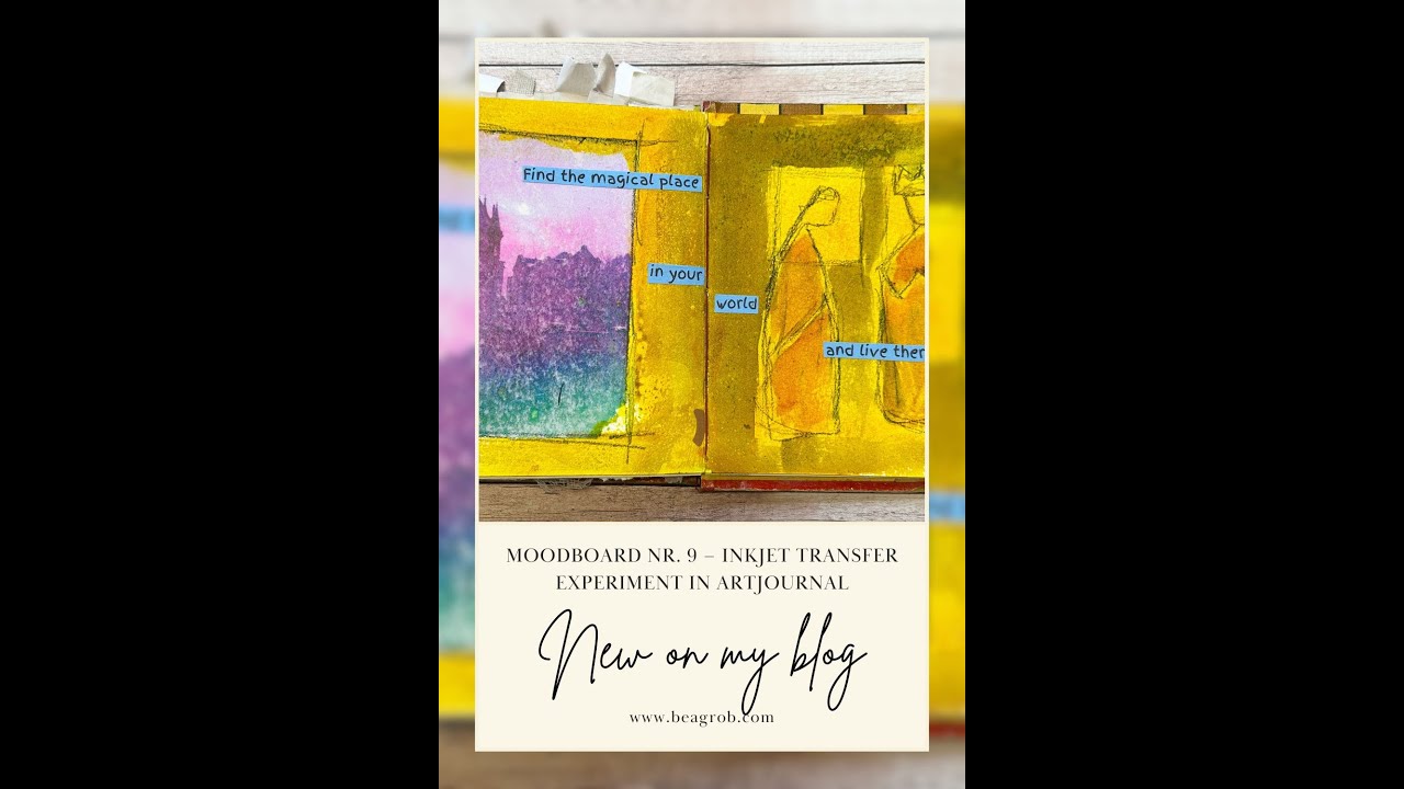 Art Journal with Inkjet Photo Transfer | September Mood Board #9 - YouTube