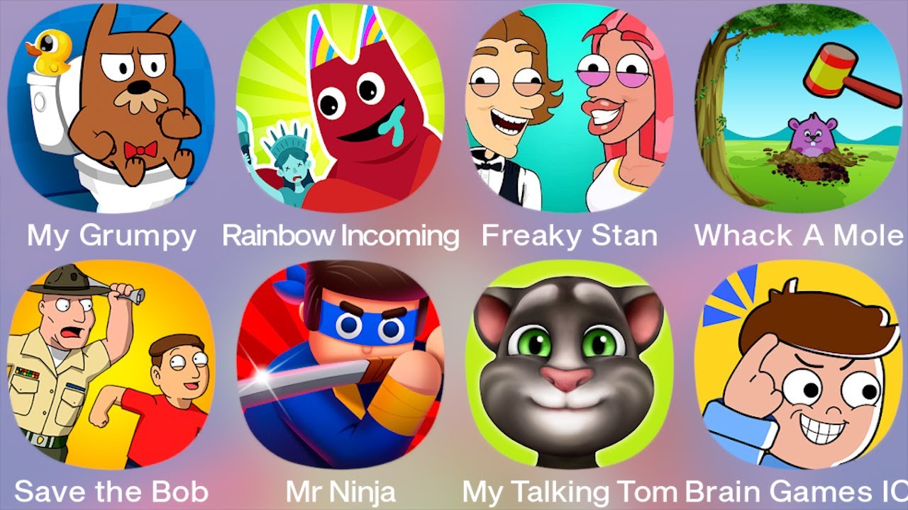 Save the Bob,Mr Ninja,My Talking Tom,Freaky Stan,Super Wings,DOP Banban ...
