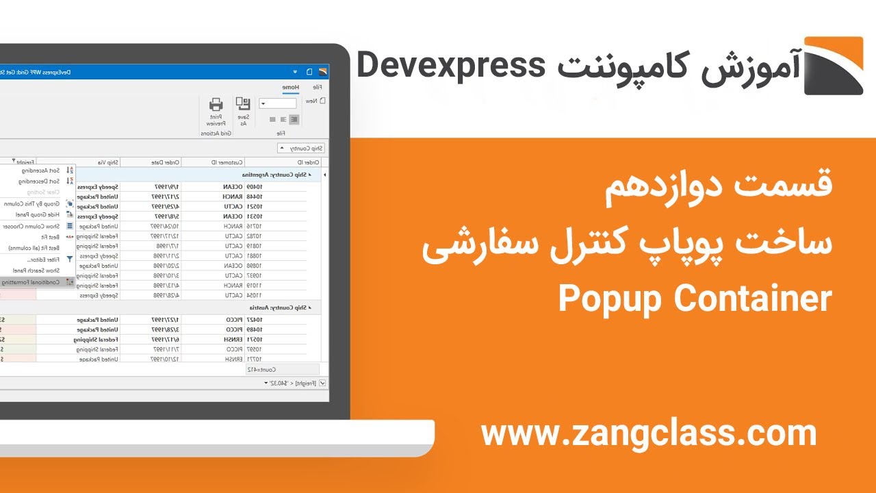 آموزش کامپوننت Devexpress قسمت دوازدهم پوپاپ کنترل سفارشی (Popup ...