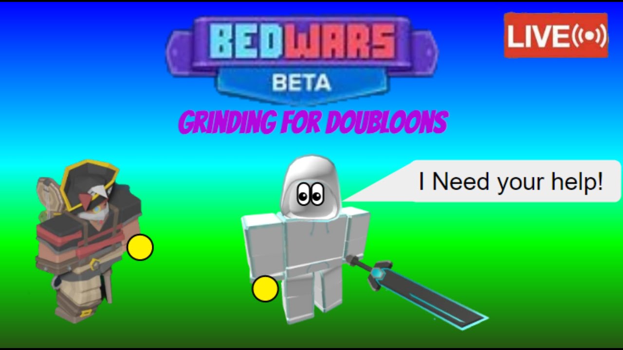 🔴LIVE | Grinding for Doubloons | Roblox Bedwars | Fan hang out! - YouTube