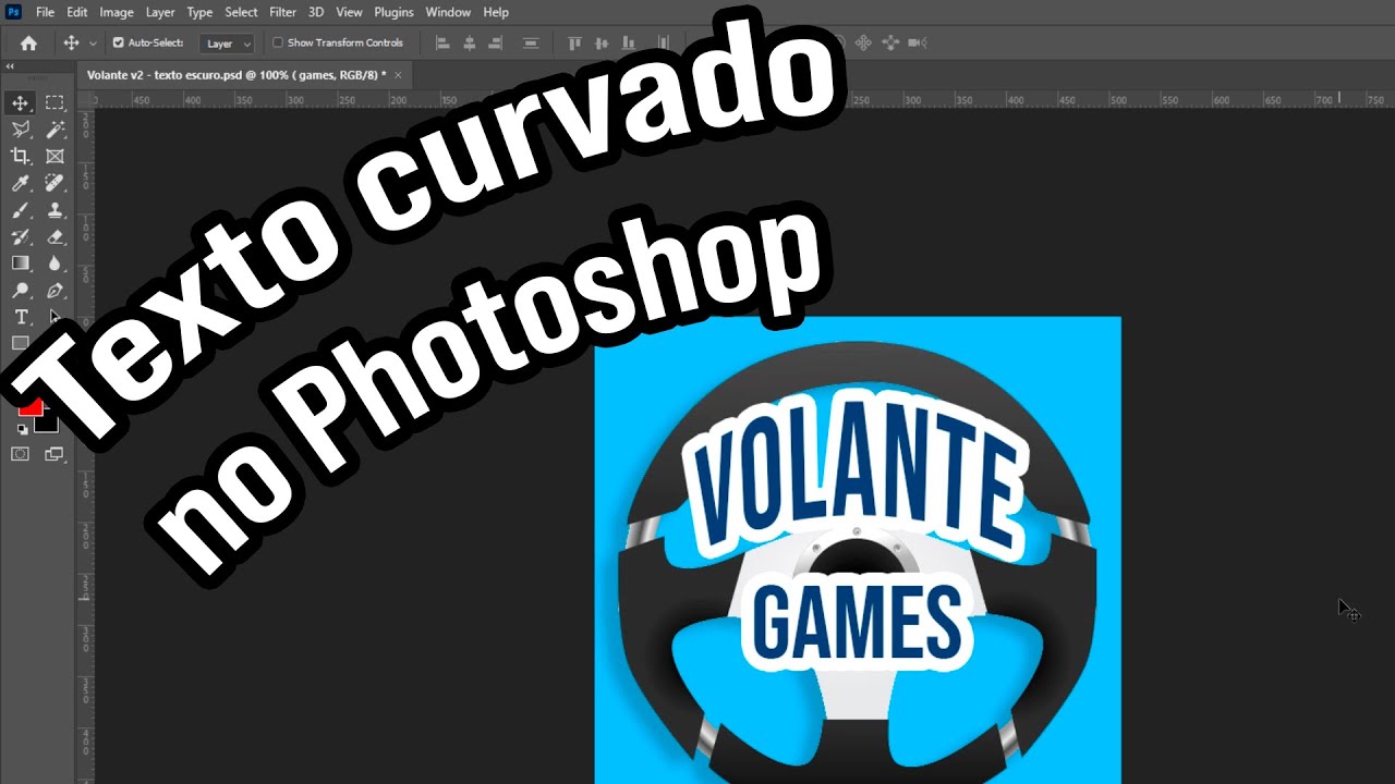 Como fazer texto curvado no Adobe Photoshop - Texto arqueado - YouTube